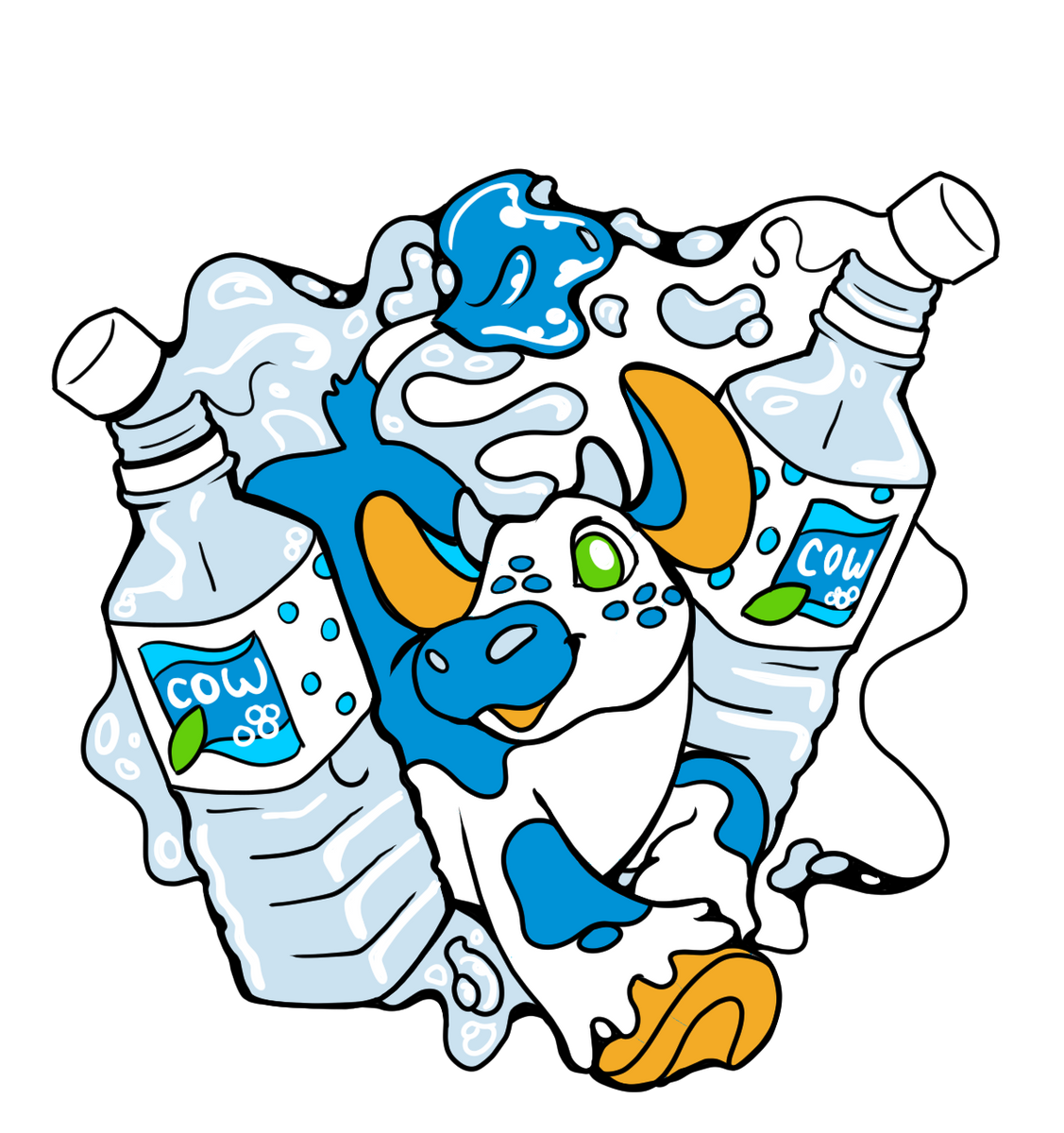 Cow-Pico Hard Enamel Pin – Sushi Tomodachi