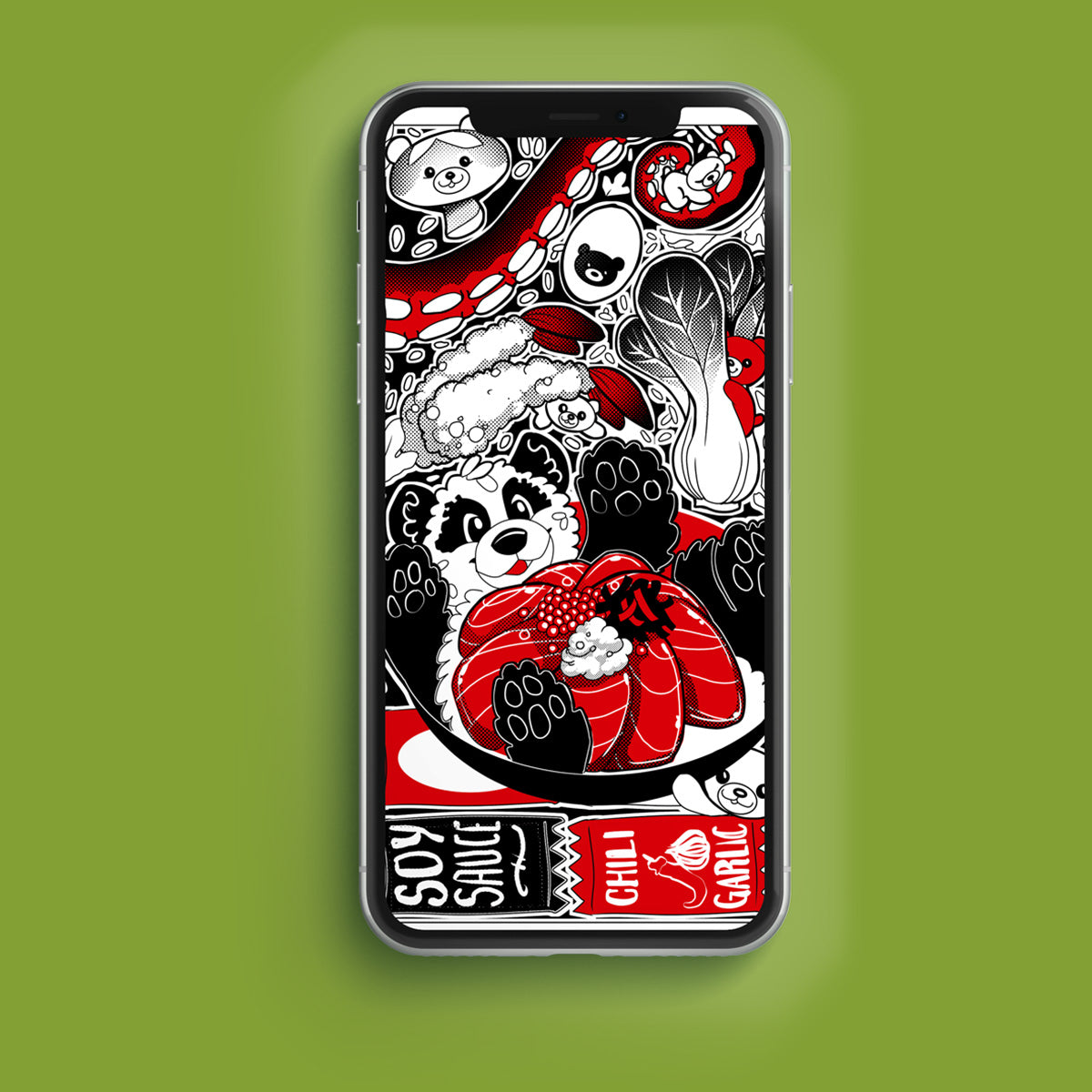 Don-Burr-i Bears Mobile Wallpaper (Digital Download) – Sushi Tomodachi