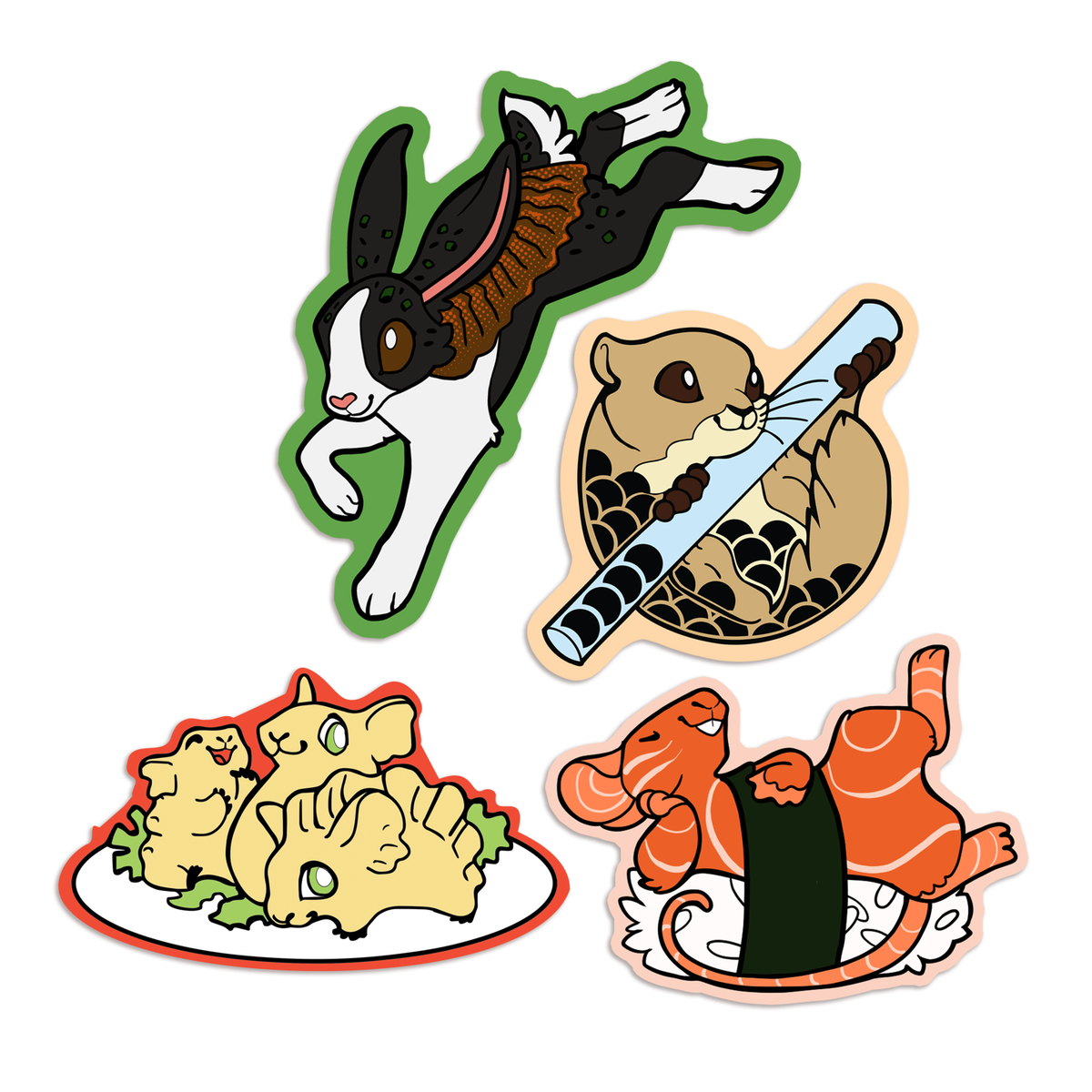 Small Bites Sticker Pack – Sushi Tomodachi