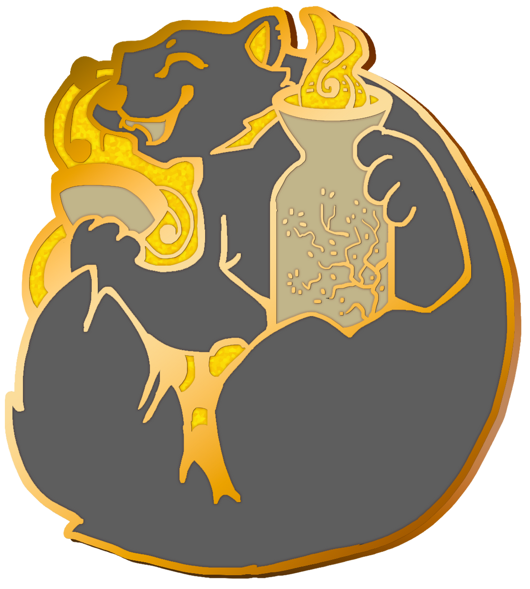 Sake Sable (Premium) Hard Enamel Pin – Sushi Tomodachi