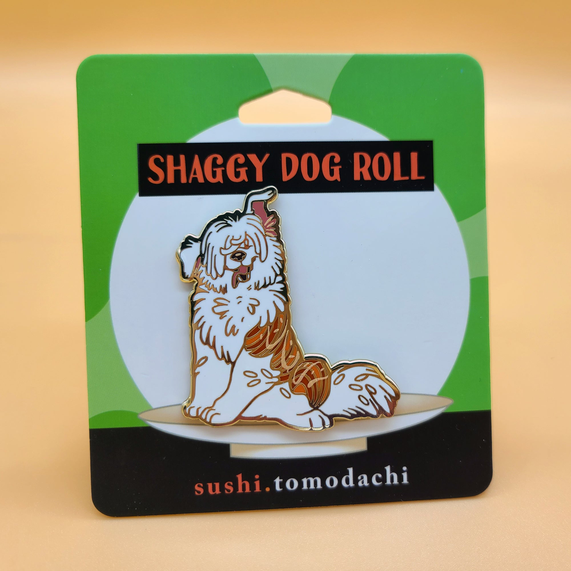 Shaggy Dog Roll Hard Enamel Pin – Sushi Tomodachi